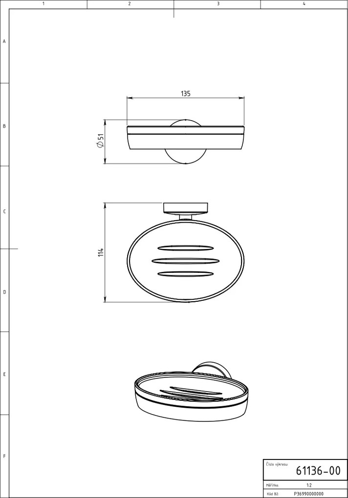 Novaservis - Mýdlenka sklo Metalia 11 chrom, 0136,0