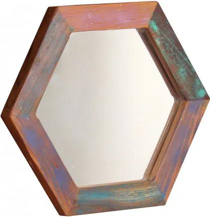 Malé zrcadlo Jupiter staré dřevo
