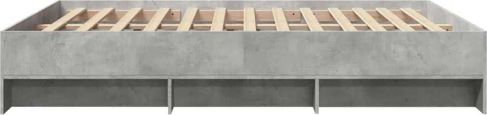 Rám postele betonově šedý 150 x 200 cm kompozitní dřevo 3295649