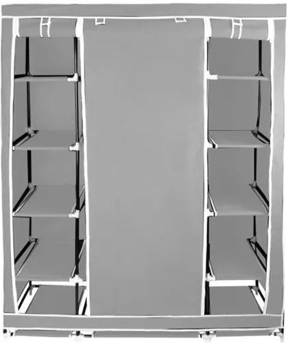 ISO Dvojitá skříň na oblečení 175 cm × 135 cm × 44 cm, šedá, 9756 5902