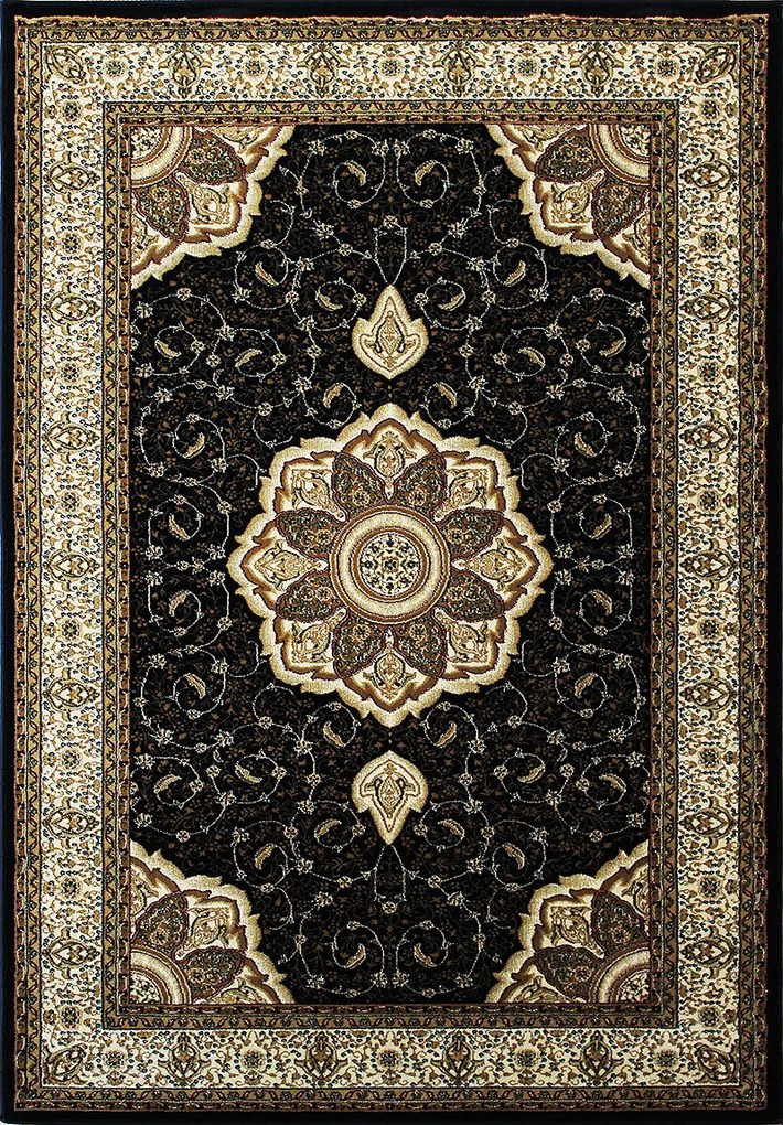 Berfin Dywany, Kusový koberec Anatolia 5328 S (Black), 300x400, černá, kancelář