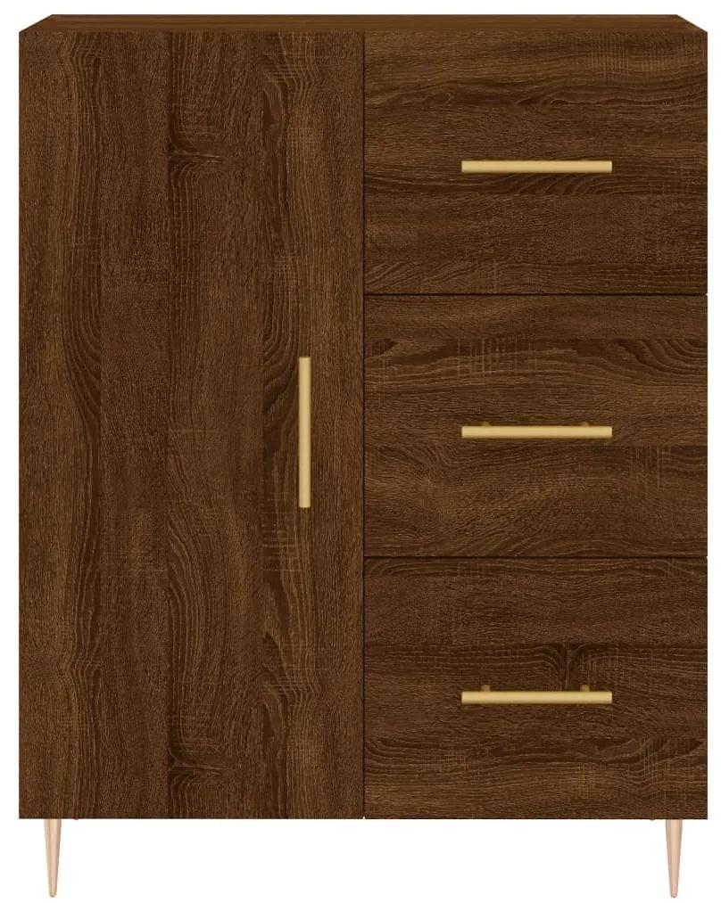 Skříň highboard hnědý dub 69,5 x 34 x 180 cm kompozitní dřevo,  3195898