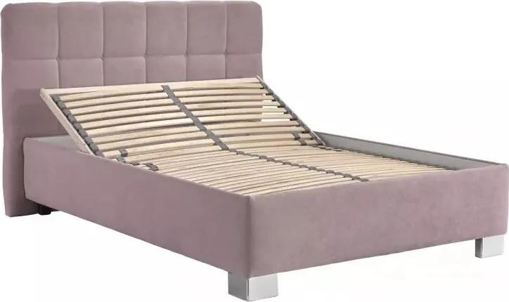 Falco Čalouněná postel KELLY 120x200 s úložným prostorem, starorůžová