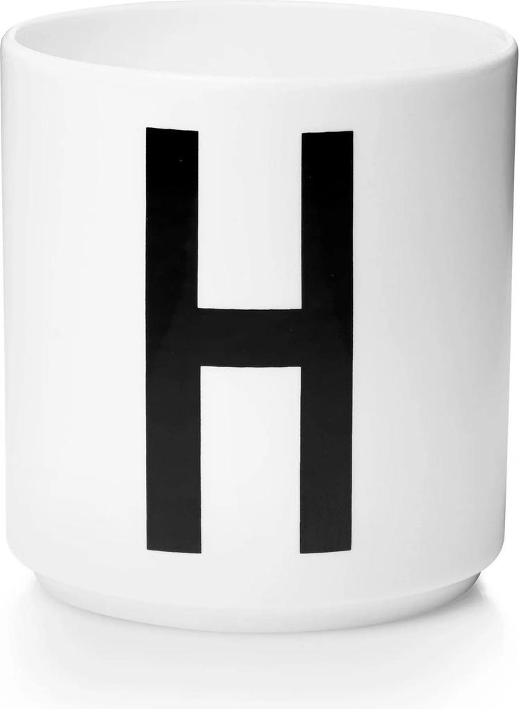 Hrnek AJ písmeno H porcelánový