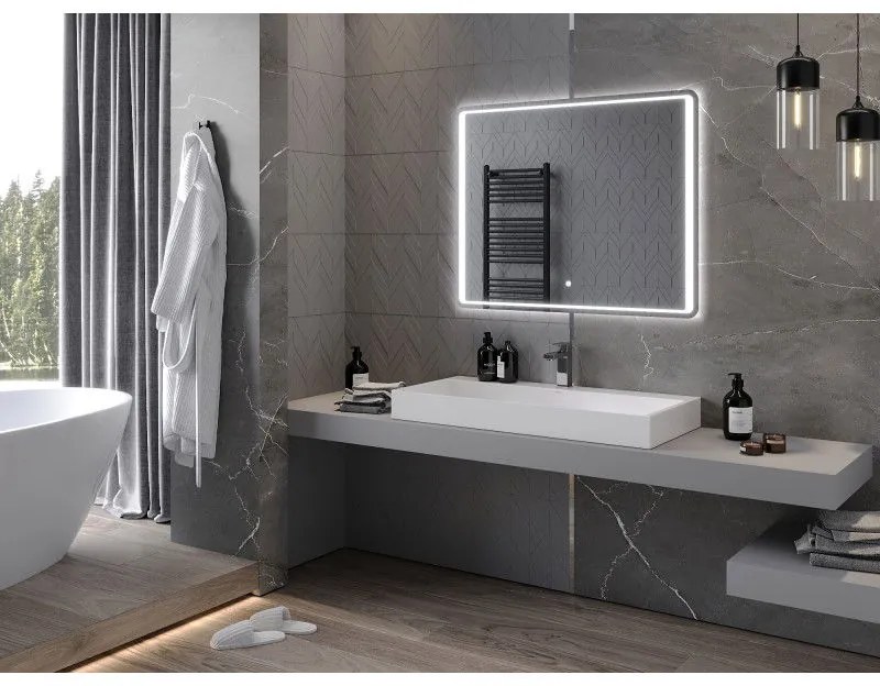 Mexen Zusa, LED koupelnové zrcadlo s podsvícením 100x80 cm, 6000K, ochrana proti zamlžování, 9808-100-080-611-00