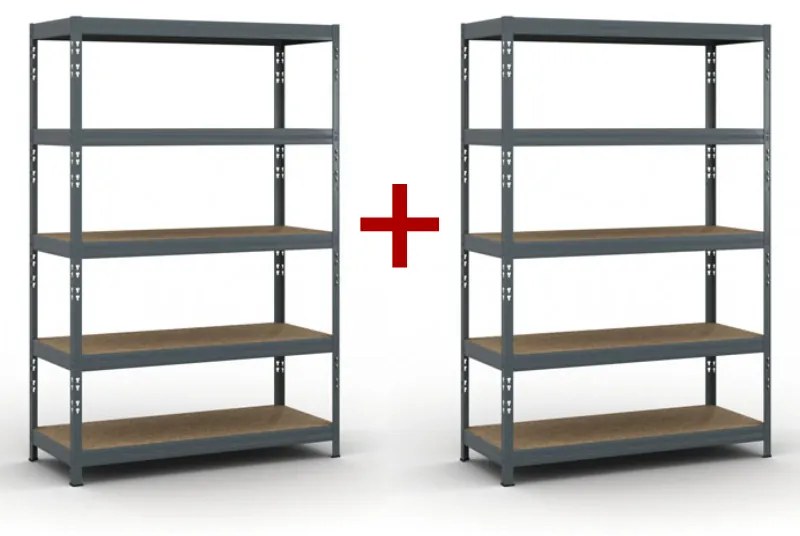 Policový regál 1+1 ZDARMA, 1786x1200x500 mm, nosnost 280kg