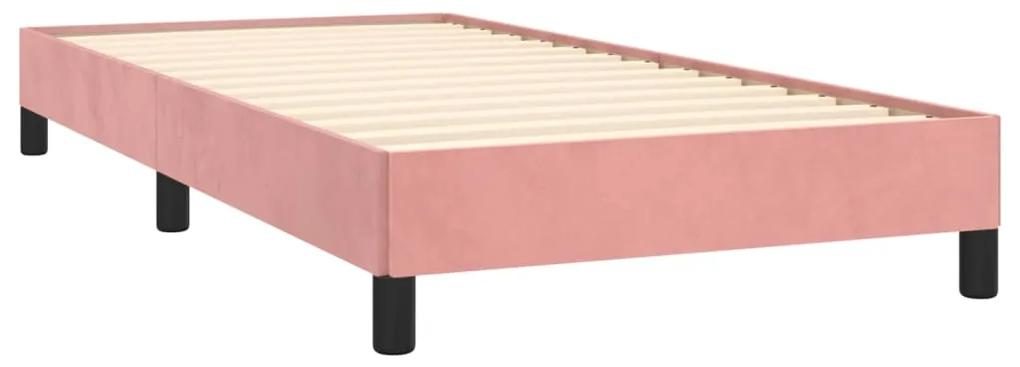 Rám postele růžový 100 x 200 cm samet