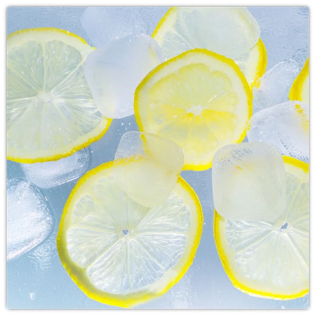 Obraz citrónů v ledu (30x30 cm)