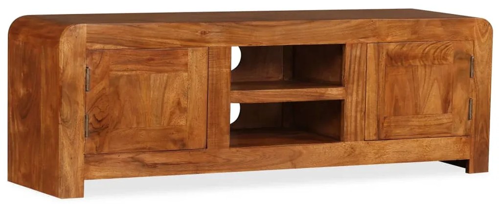 TV stolek masivní dřevo s medovým povrchem 120 x 30 x 40 cm
