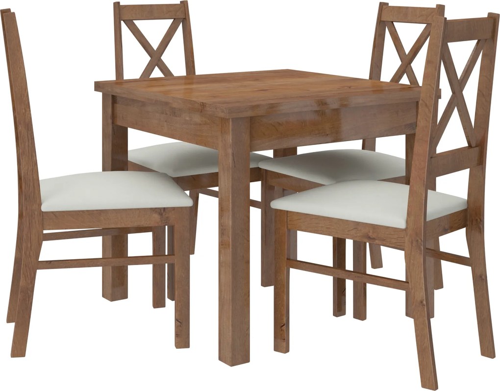 ADRK Furniture Sada stolu s židlemi RODOS 38 SE-ROD-38-L-B058