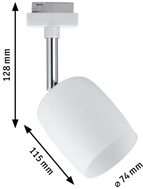 Paulmann 95342 Blossom, spot pro Urail system, max. 1x10W G9, bílá +bílé sklo