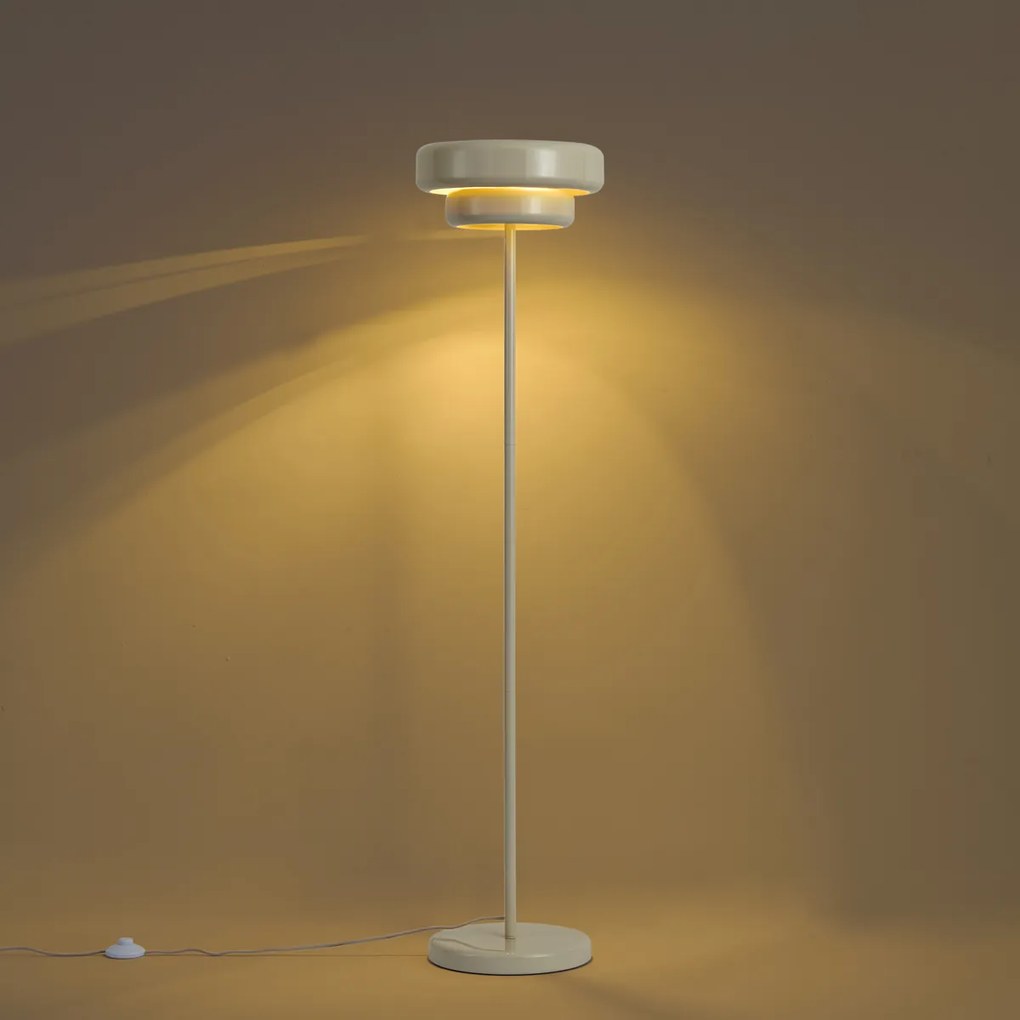 Retro stojací lampa béžová 140 cm - Ophelia
