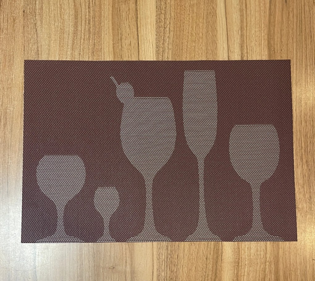 Prostírání Deluxe pod talíř food hnědá 35x45cm TiaHome