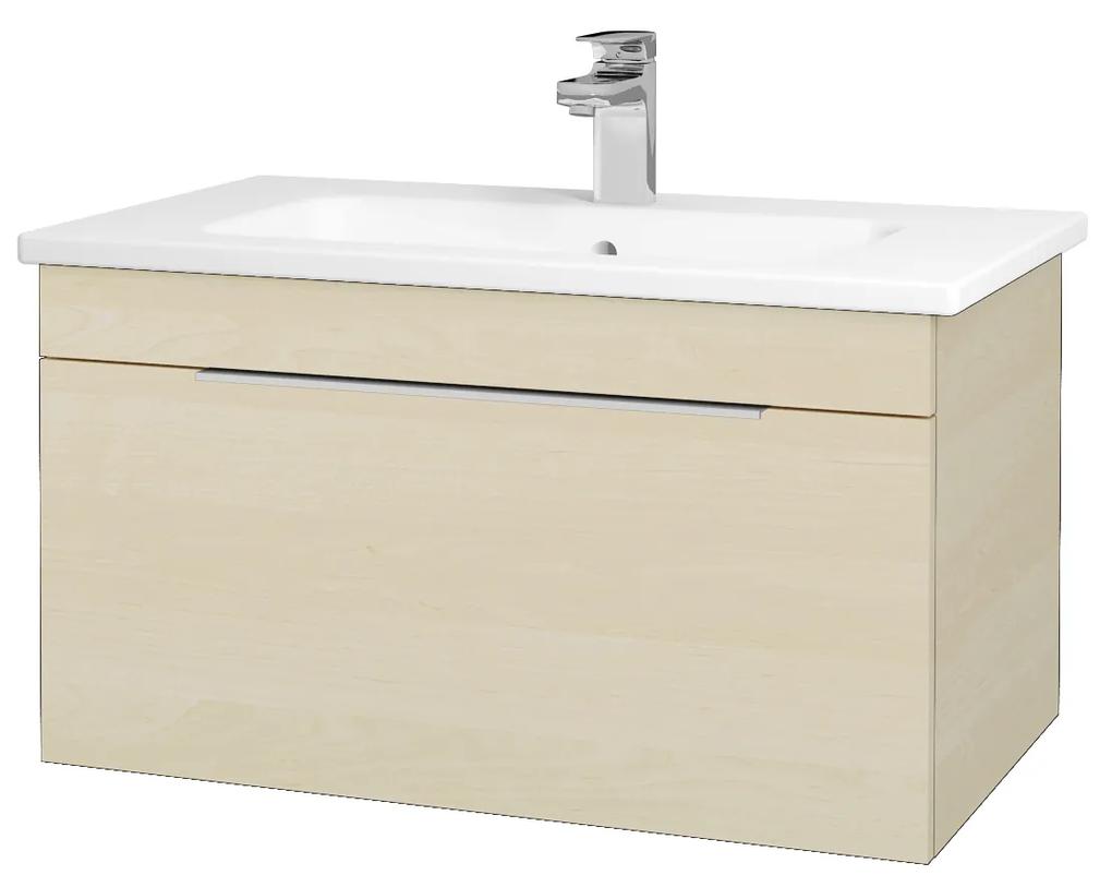 Dřevojas Koupelnová skříň ASTON SZZ 80 Varianta: N01 Bílá lesk / Úchytka T02 / L04 Béžová vysoký lesk