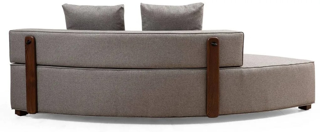 Designová rohová sedačka Galatea 360 cm šedá - pravá