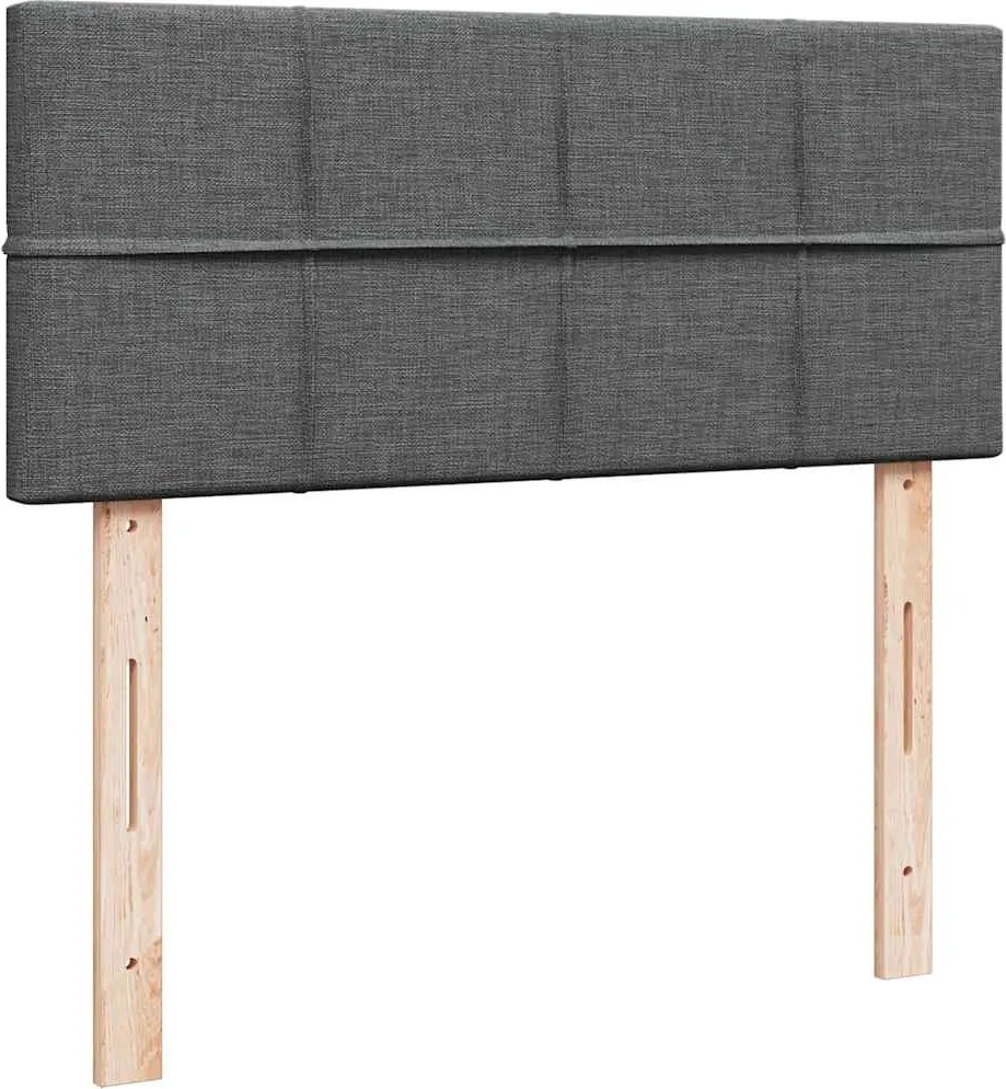 Box spring postel s matrací tmavě šedá 120x200 cm textil 3287424