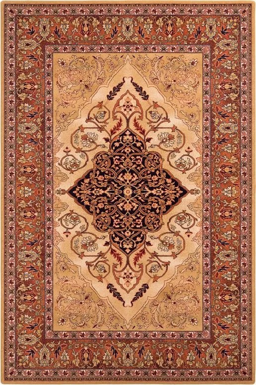 Vlněný kusový koberec Agnella Isfahan Leyla Jantarový Rozměr: 300x400 cm