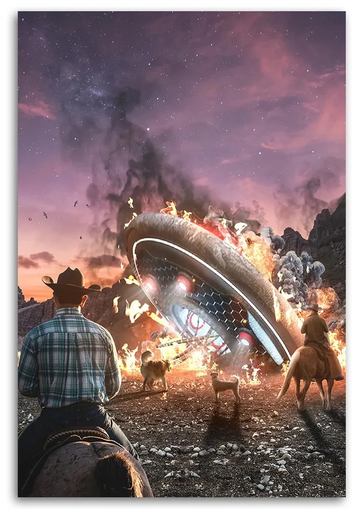 Gario Obraz na plátně Kosmická loď - Alex Griffith Rozměry: 40 x 60 cm