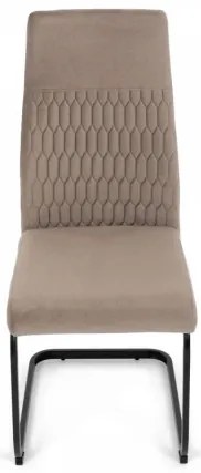 Jídelní židle cappucino látka černé kovové nohy DCL-X7018 CAP2