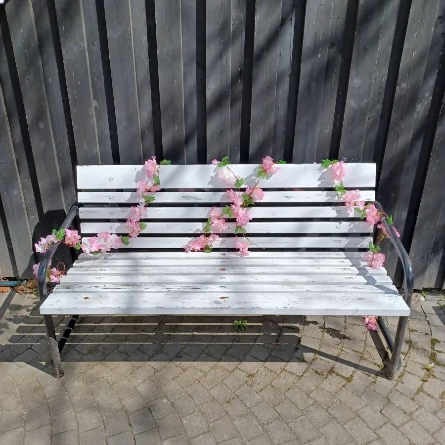 3D jarní dekorace girlanda květinová, 220 × 15 cm, růžová, Sakura