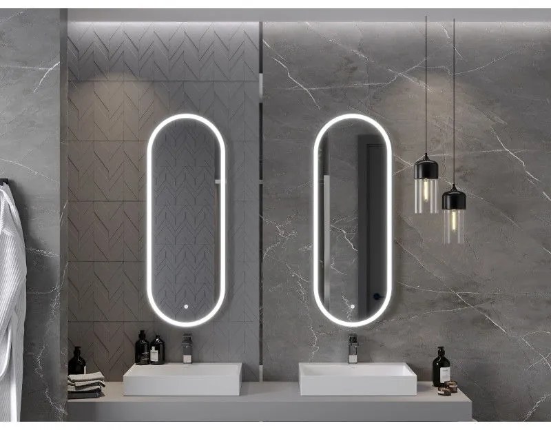 Mexen Bono, LED koupelnové zrcadlo s podsvícením 45 x 120 cm, 6000K, ochrana proti zamlžování, 9816-045-120-611-00