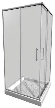 Jika Lyra plus - Sprchový kout 880-900x880-900 mm, bílá/čiré sklo H2513820006651