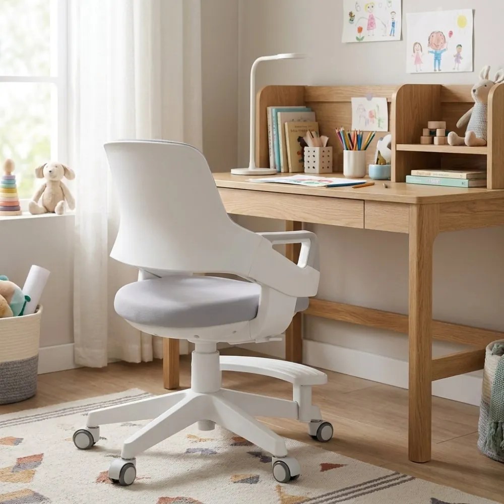 Dětská rostoucí židle Neoseat KIDDY FIVE — látka, pratelný potah, šedá