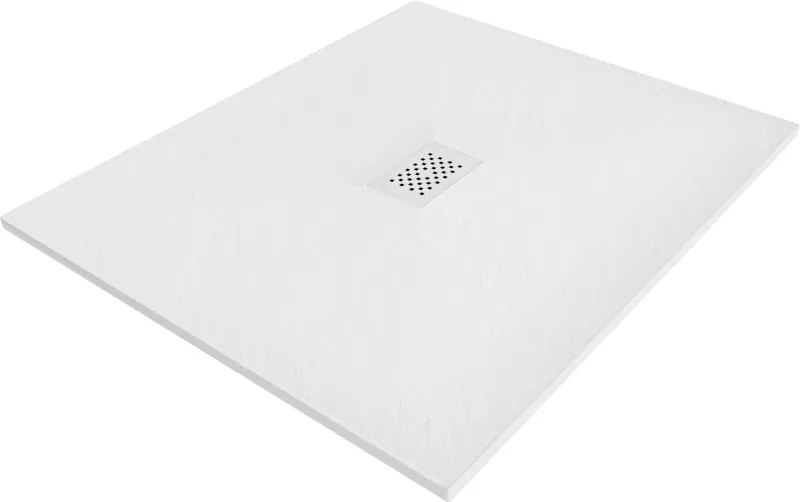 Mexen Hugo, obdélníková sprchová vanička SMC 130 x 100 cm, bílá, bílá krytka, 42101013-W