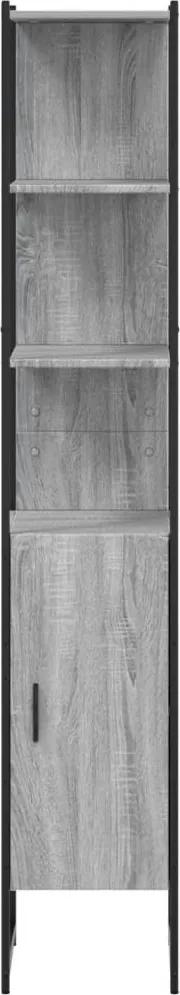 vidaXL Koupelnová skříňka 33x33x185,5 cm kompozitní dřevo [842474] Barva: kouřový dub