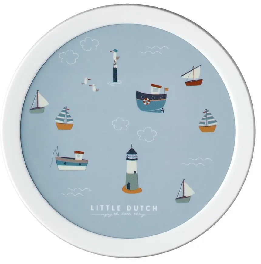 Bílý/světle modrý plastový dětský svačinový box Sailors Bay by Little Dutch – Mepal