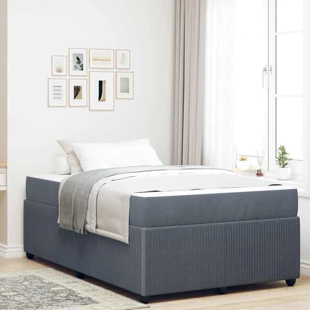 Rám postele Tmavě šedá 120 x 190 cm textil 3398374