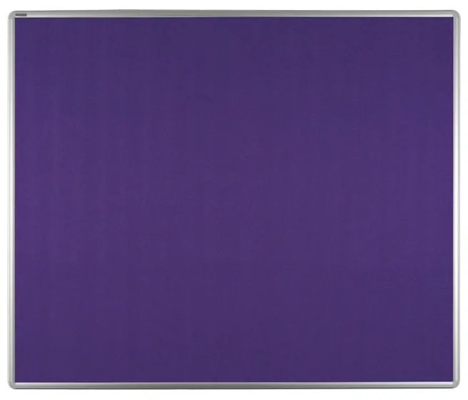Textilní nástěnka ekoTAB v hliníkovém rámu, 1200 x 900 mm, fialová
