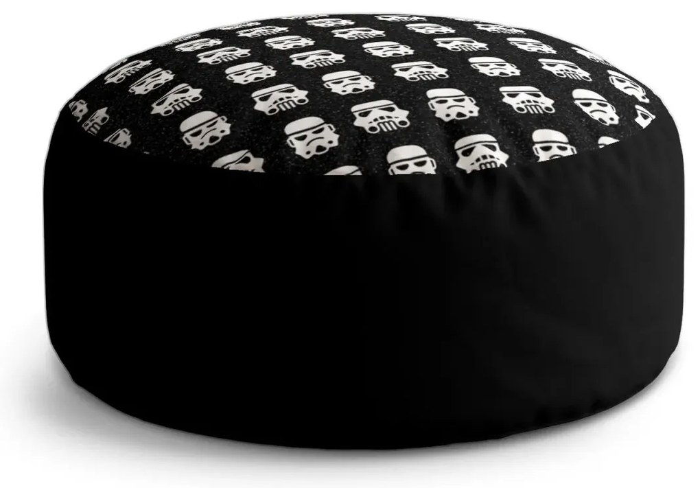 Sablio Taburet Circle Star Wars Stormtrooper Pattern: 38x48 cm