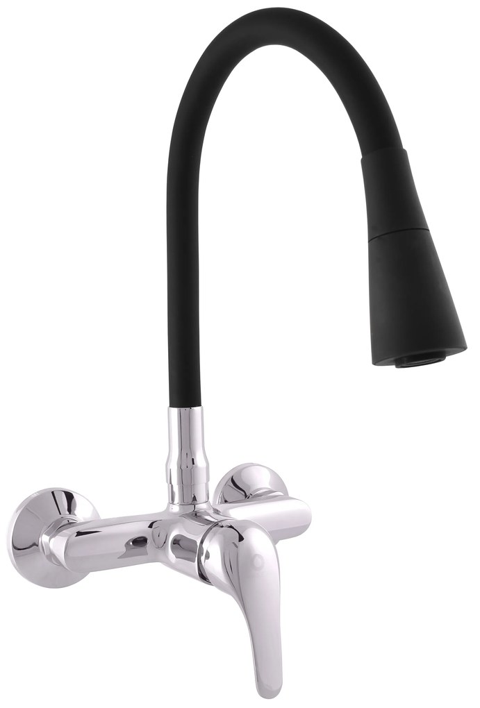 Slezák - RAV Umyvadlová/dřezová baterie s flexibilním ramínkem SÁZAVA - SAx02.x/13, Chrom Rozteč připojení (mm): 150, Typ ovládací páky: Ovládací páka č.: 0 - (SA002.5/13)