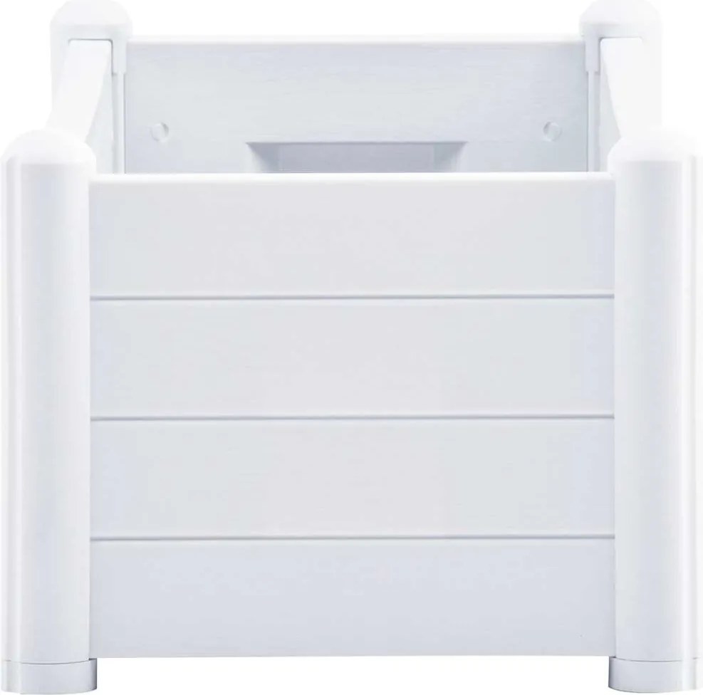 Vyvýšený záhon PP bílý 100 x 43 x 35 cm 313975