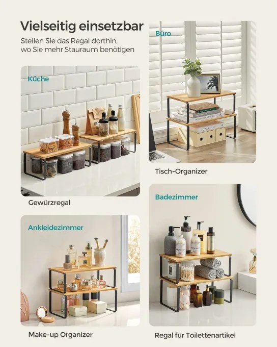 Set 4 kuchyňských polic KCS210B01