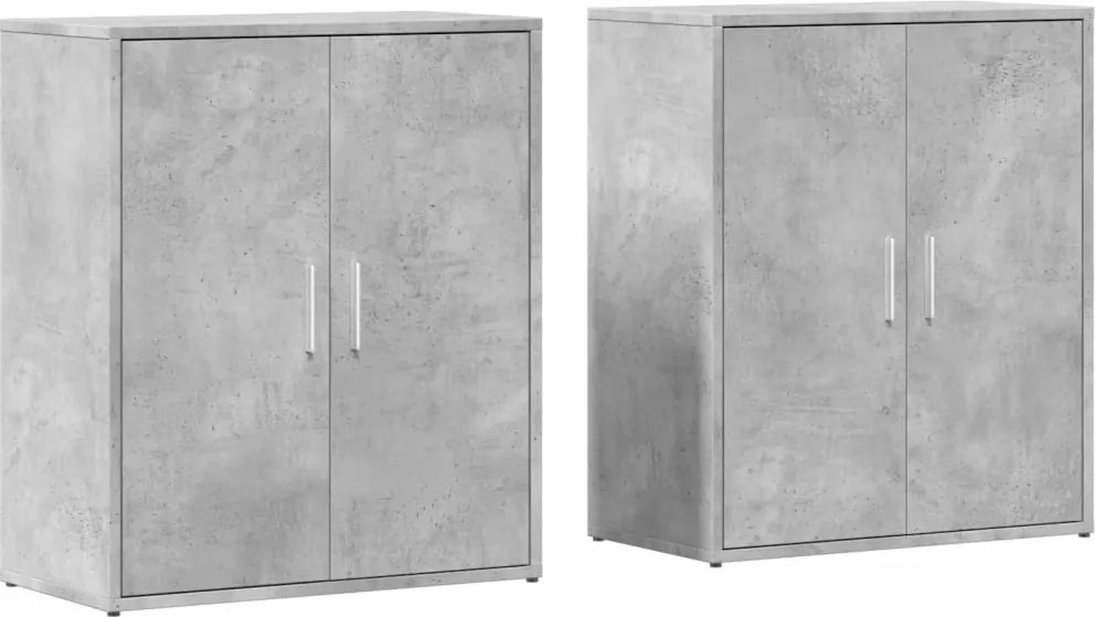 Příborníky 2 ks betonově šedé 60 x 31 x 70 cm kompozitní dřevo 3276542