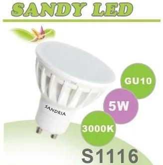 LED žárovka GU10 SANDRIA S1116 SANDY LED GU10 5W SMD 3000K