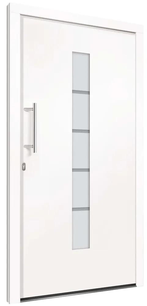 Vchodové dveře hliník a PVC bílé 110 x 210 cm,  3056811