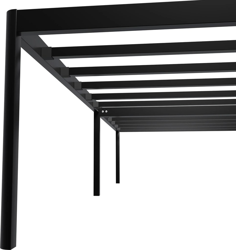 Kovová postel Hamlin 200x90x41 cm – černá