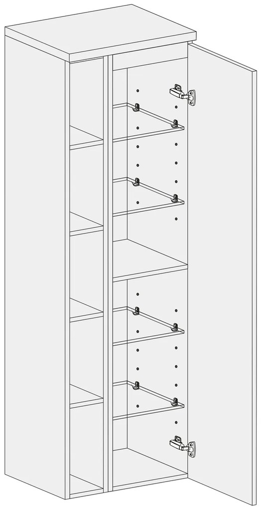 Intedoor OPERA, koupelnová skříňka vysoká - nika vlevo, dveře pravé - OP SV 55 1D P 1OPL OP SV 55 1D P 1OPL