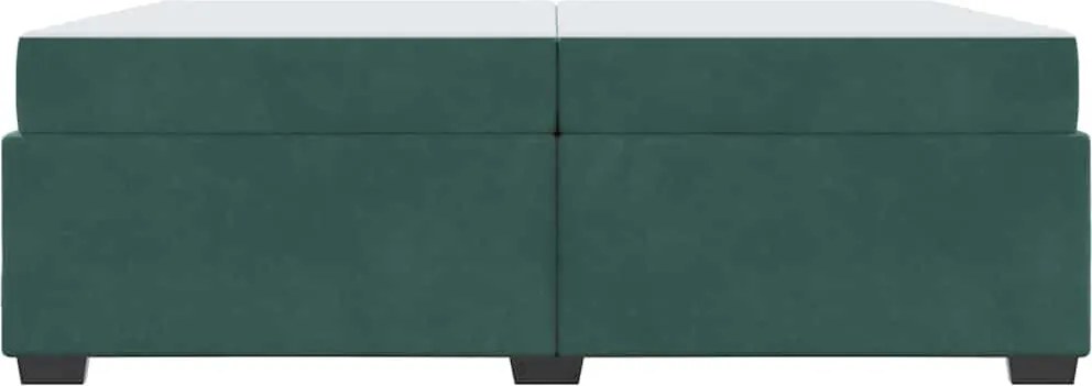 Rám postele s matrací Tmavě zelená 200 x 200 cm textil 3399311