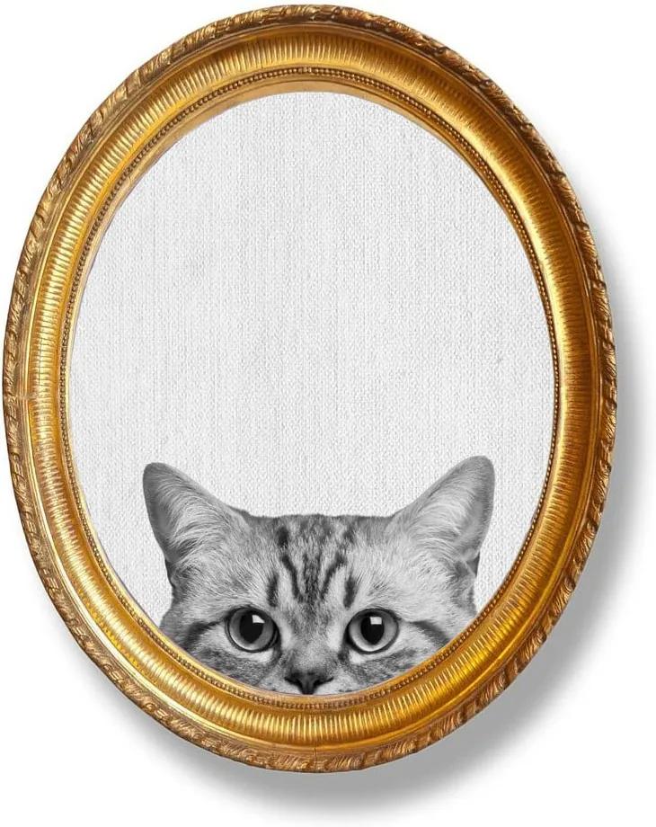 Oválný nástěnný obraz v rámu Really Nice Things Cat, 40 x 50 cm