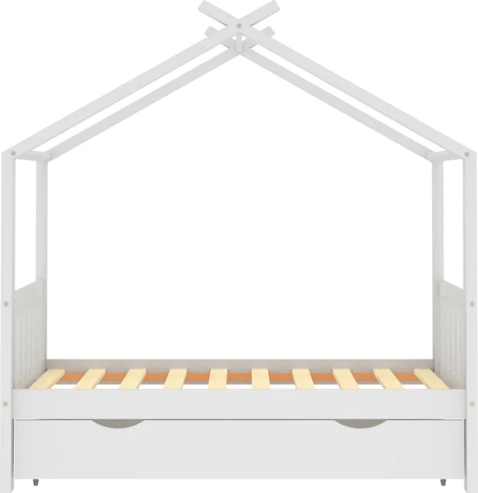 vidaXL Rám dětské postele se zásuvkou masivní borovice 80x160 cm [322149] Barva: Hnědá
