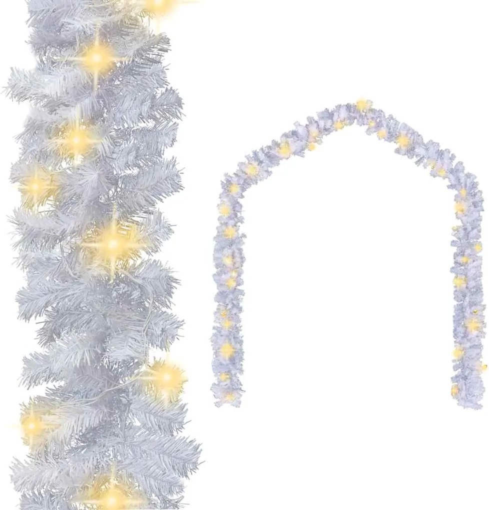 Vánoční girlanda s LED světýlky 10 m bílá 284312