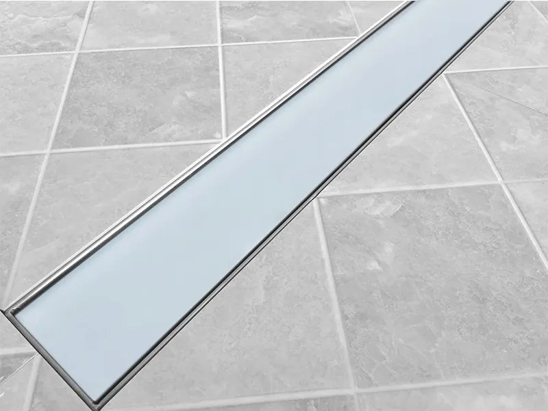 Sprchový žlab MEXEN WHITE GLASS, skleněný kryt
