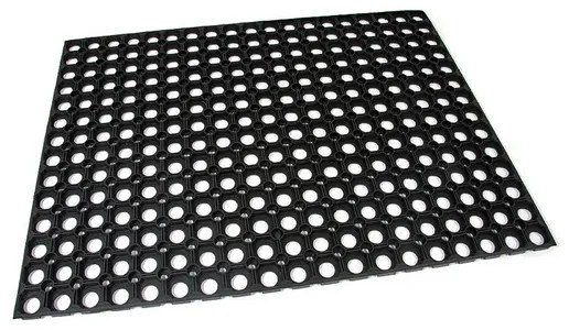 Gumová čisticí rohož Honeycomb 60 x 80 x 1,6 cm, černá