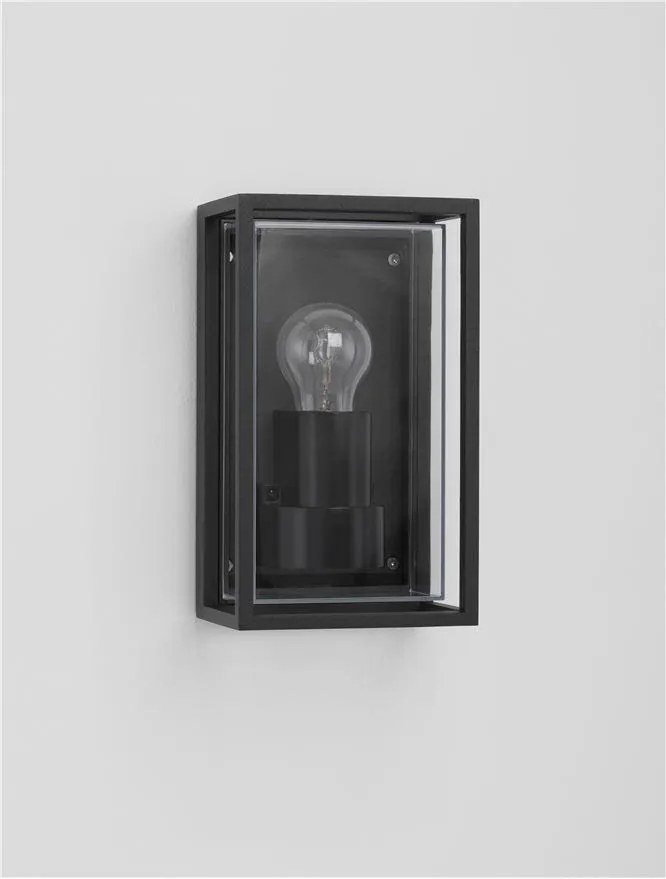 NV 9492760 Venkovní nástěnné svítidlo REGINA antracitový hliník čirý a matný akryl E27 1x12W 220-240V bez žárovky IP65 - NOVA LUCE