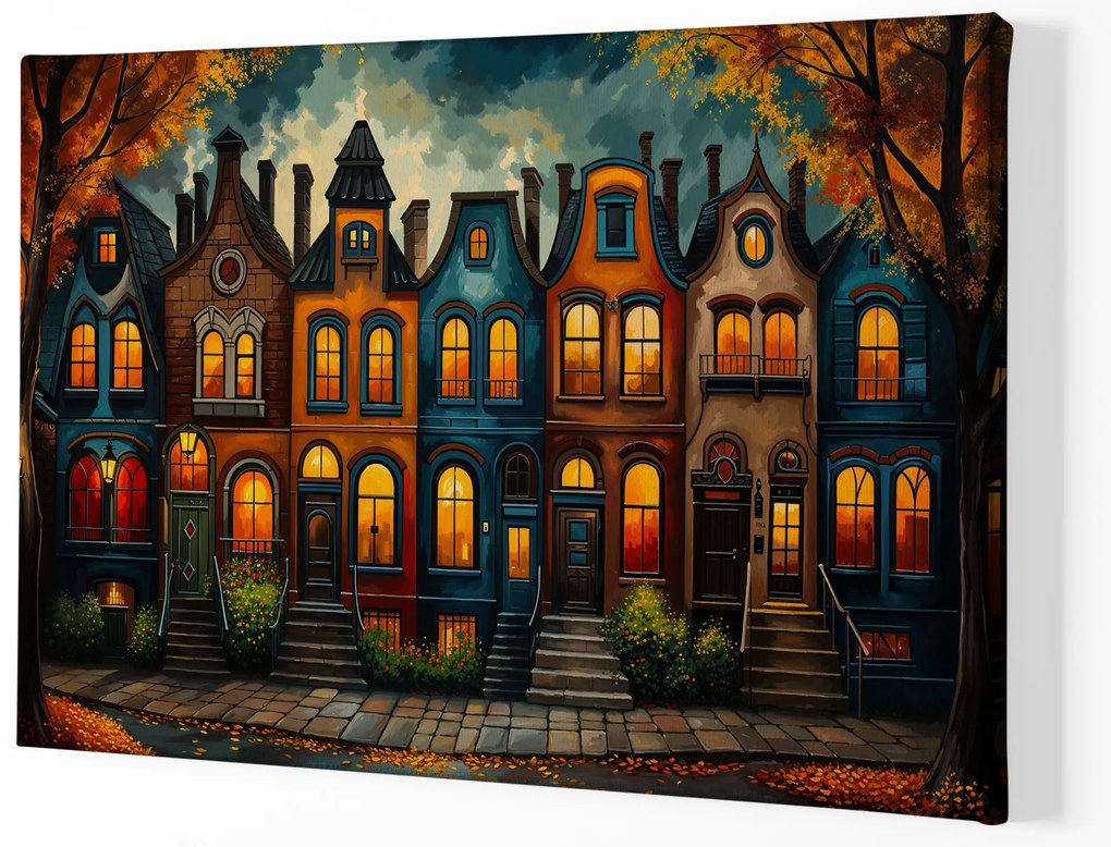 Obraz na plátně - Teplý podzim v Utrechtu FeelHappy.cz Velikost obrazu: 60 x 40 cm