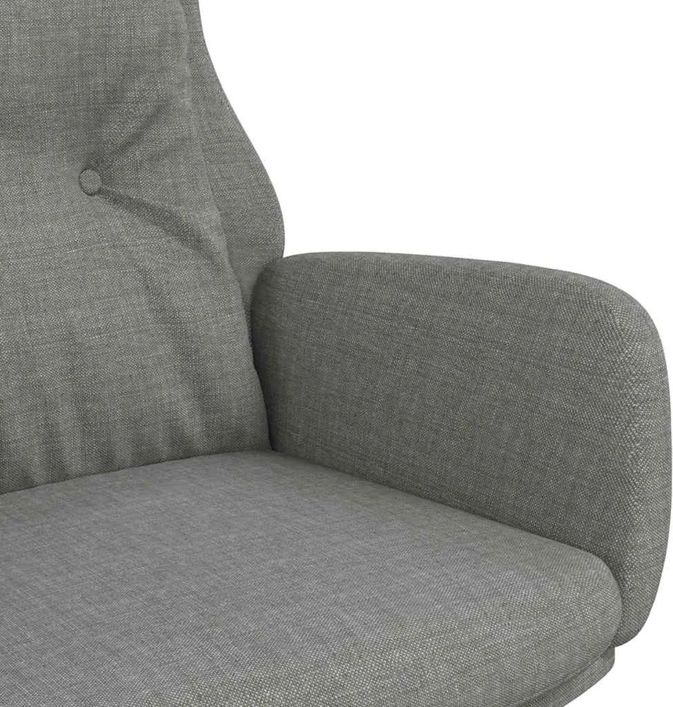 Relaxační křeslo světle šedé textil 341290